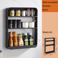 China Multi Layer Wall Mounted Kitchen Shelf For Condiment Bottle Jar Spice for sale