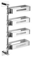 China SUS304 Wall Mounted Spice Rack , Multi Layer Rotating Kitchen Shelf OEM for sale