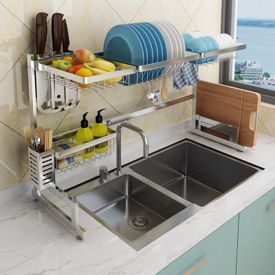 Cina Lucidando l'altezza a 20 pollici dello stendipanni del lavandino, arrugginisca scaffale di piatto libero della cucina sopra il lavandino in vendita