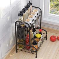 China 15inch Height Countertop Kitchen Rack 2 Layer 8inch Width Multifunctional for sale