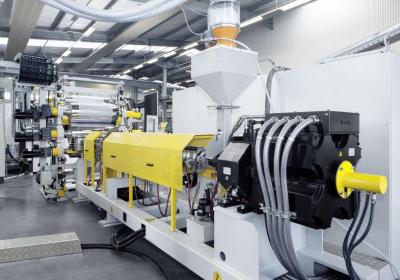 Cina APET CPET RPET PEG-G A/B/A linea dell'estrusione dello strato di tre strati in vendita