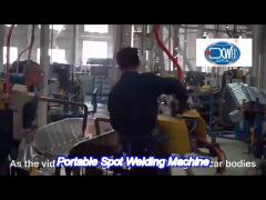 xinwei dn2 series suspension spot welder with hand gun portable sheet metal welding machine