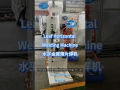 horizontal projection welding machine for galvanized sheet metal component fabrication