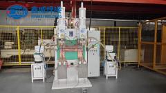testing of customized double spot stationary capacitor welding machine