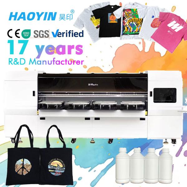 Quality Industrial DTG Printer For Dark Garments Simultaneous White And Color Printing for sale
