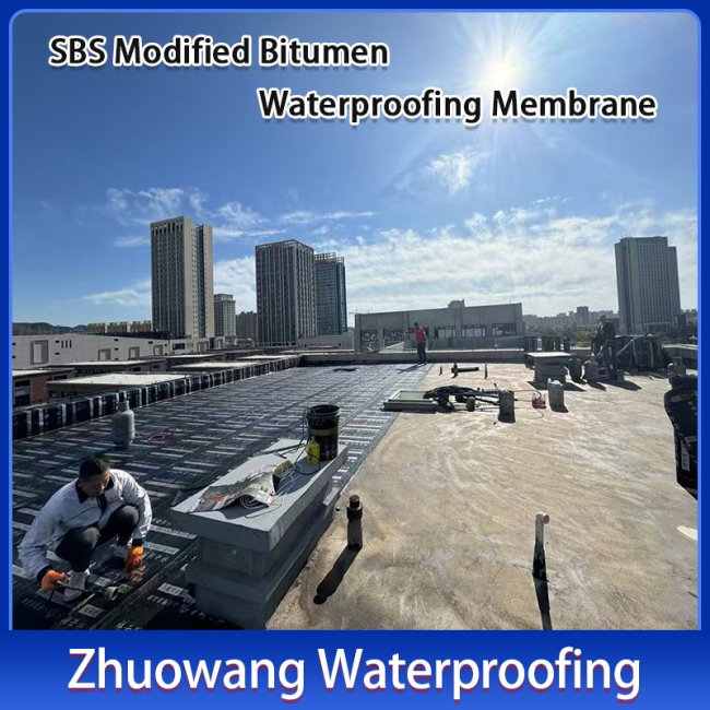 SBS Modified Bitumen Waterproofing Membrane application process