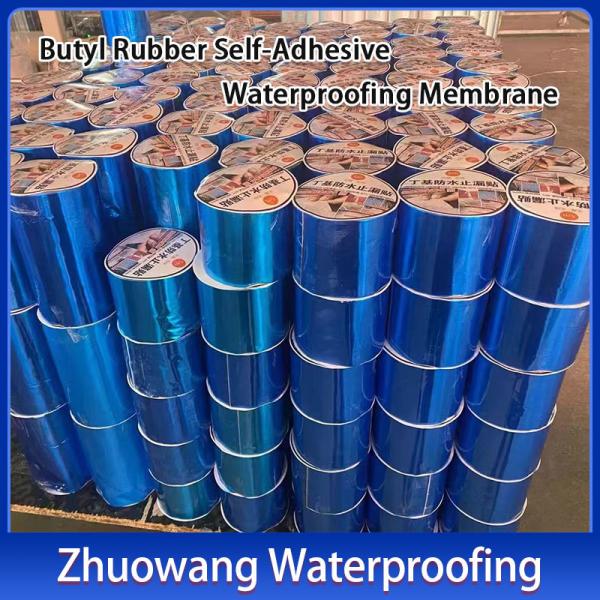 Quality Self Adhesive Waterproofing MembraneButyl Rubber Waterproofing Membrane Self Fusing -40°C to 120°C Temperatureresistance for sale