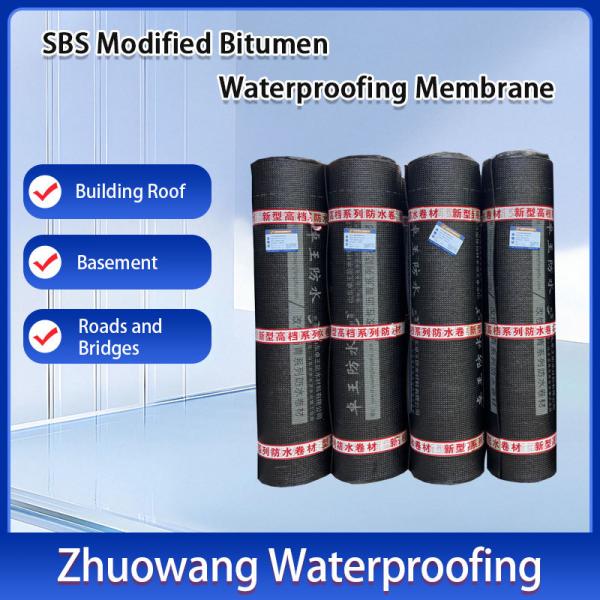 Quality Flame Activated Sbs Waterproofing Elastic Modified Bitumen Roof Membrane For Flat Roof for sale
