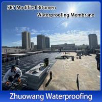 China Torch On SBS Elastic Modified Bitumen Waterproof Membrane 3mm 4mm 5mm Roll Roofing for sale