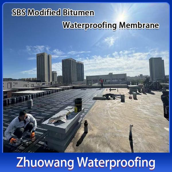 Quality Torch On SBS Elastic Modified Bituminous Membrane Roofing High Strength Waterproof Material for sale