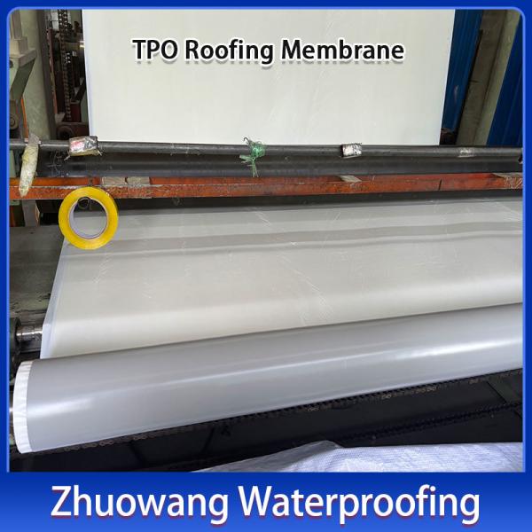 Quality Industrial Roof TPO Waterproofing Membrane / Roofing Membrane Roll 3.05 Meters Width for sale