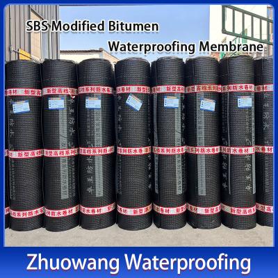 China 3mm Thickness SBS Waterproof Membrane with High Tensile Strength and Temperature Resistance -20°C to 120°C for sale