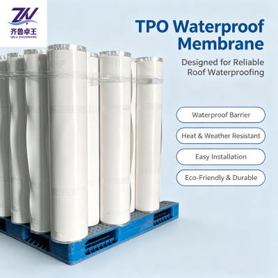 China TPO Waterproofing Membrane with 20 Years Warranty, Heat Weldable and Class A Fire Resistance for Superior Roof Protection for sale