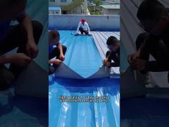 Self-Adhesive Waterproof Membrane Installation for Color Steel Metal Roof