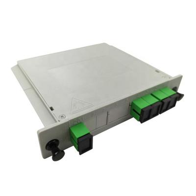China FTTH LGX Fiber Optic Splitter 1x4 SC APC  Plug in Type PLC Splitter for sale