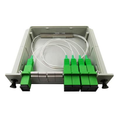 China FTTH LGX Fiber Optic Splitter 1x4 SC APC  Plug in Type PLC Splitter for sale