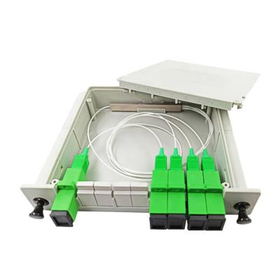 China FTTH LGX Fiber Optic Splitter 1x4 SC APC  Plug in Type PLC Splitter for sale
