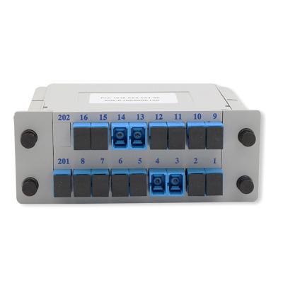 Cina La cassetta a fibra ottica dell'ABS dello Sc L'APC UPC del separatore 1x16 di FTTH LGX inserisce il tipo separatore dello SpA in vendita