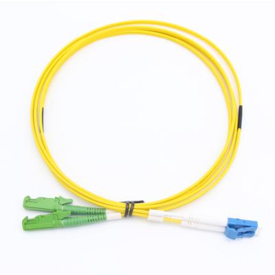 중국 E2000 APC - LC UPC 광학적인 접속 코드 G657A2 9/125μm 2.0mm 이중 LSZH 황색 판매용