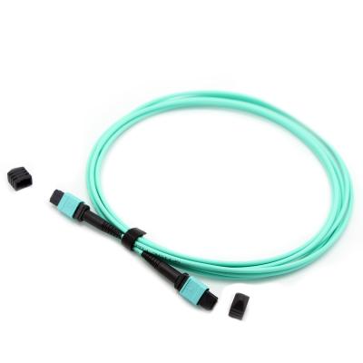 Cina perdita del PVC LSZH Aqua Senko Super Low Insertion del cavo di toppa di 12F OM3 3.0mm MPO-MPO in vendita