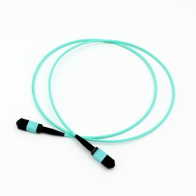Cina perdita del PVC LSZH Aqua Senko Super Low Insertion del cavo di toppa di 12F OM3 3.0mm MPO-MPO in vendita