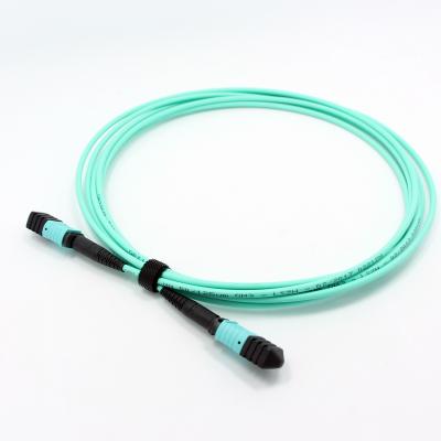 Cina perdita del PVC LSZH Aqua Senko Super Low Insertion del cavo di toppa di 12F OM3 3.0mm MPO-MPO in vendita