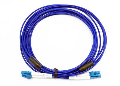 Cina Cavo di toppa a fibra ottica corazzato dell'OEM LC - giacca blu elicoidale molle del PVC del nastro dell'acciaio inossidabile del duplex 3.0mm di LC MP Unitube in vendita