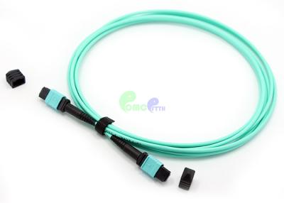 China Fêmea do cabo OM3 3.0mm 5M 50 do tronco de MPO/125μm 24F Senko MPO ao Aqua fêmea do cabo de MPO LSZH à venda