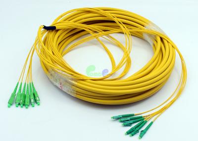 Cina la toppa a fibra ottica 6F cabla il LC L'APC - lo Sc L'APC OS2 9/125 giallo 20M 0.2dB con poche perdite delle code dello sblocco 2mm LSZH in vendita