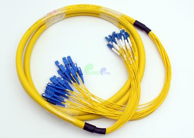 Cina Cavi a fibra ottica della toppa dei centri di giallo 24, LC - gambe di uscita del cavo 2.0mm della toppa della fibra dello Sc in vendita