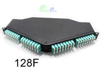 China 1U MTP / MPO - LC Angled Patch Panel High Performance Small Depth Compact Design for sale