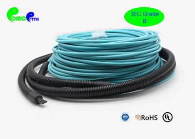 중국 OM3 24F Pre-terminted 케이블 LC UPC - LC UPC OM3 50 /125um 소형 탈주 광학적인 접속 코드는을 가진 관을 보호합니다 판매용