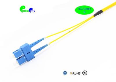 Cina Cavo a fibra ottica LC UPC della toppa ad uscita duplex piana 2.0mm LSZH dello Sc UPC OS2 G657B3 9 /125um in vendita