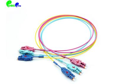 China Polarità LC scambiabile - la toppa a fibra ottica di LC Uniboot cabla con la linguetta in opposizione LSZH/rivestimento di PVC for sale
