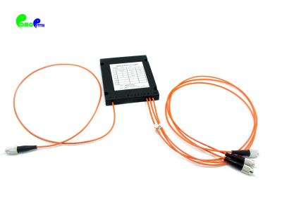 Cina Alta stabilità meccanica eccellente mista di attenuazione di riflessione 1x3 FC dell'accoppiatore a fibra ottica con il contenitore di ABS in vendita