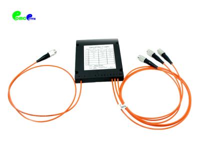 Cina Alta stabilità meccanica eccellente mista di attenuazione di riflessione 1x3 FC dell'accoppiatore a fibra ottica con il contenitore di ABS in vendita