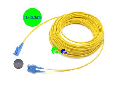 Cina 9 / cavi a fibra ottica della toppa di 125μM, Sc ottico del cavo di toppa del OD del rivestimento di 2.0mm - E2000 in vendita