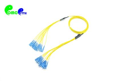 중국 12의 핵심 광섬유 헝겊 조각은 SC UPC 싱글모드 G657A 리본 팬-아웃 2.0mm PVC/LSZH 재킷에 SC UPC에 케이블을 답니다 판매용