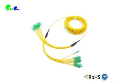 중국 12F 마이크로 팬-아웃 광섬유 접속 코드 LC APC - LC APC SM OS2 주요 케이블 3.0mm OD 팬-아웃 2.0mm 케이블 OD IEC 급료 B1 판매용