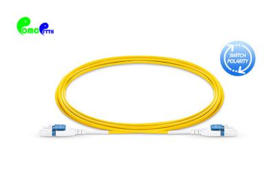 중국 극성 바꿀 수 있는 Uniboot 광섬유 헝겊 조각은 LC-LC 편평한 클립 SM/MM 쌍신회로 2.0/3.0mm에 케이블을 답니다 판매용