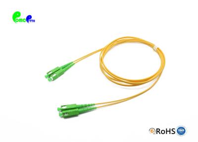 Cina La toppa a fibra ottica APC/dello Sc cabla il singolo modo duplex 9/125 cavo di toppa diplomato CPR verde di G657A1 2.0mm LSZH in vendita