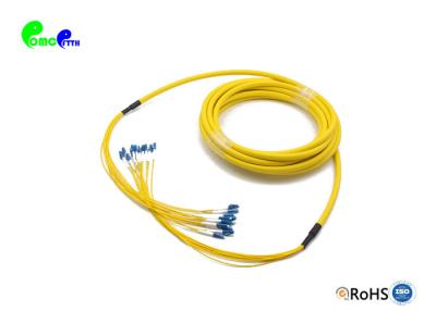 Cina 12F sblocco 2.0mm LC UPC al cavo a fibra ottica MP 9 /125 LSZH giallo della toppa di LC UPC per collegamenti verticali fra i pavimenti in vendita