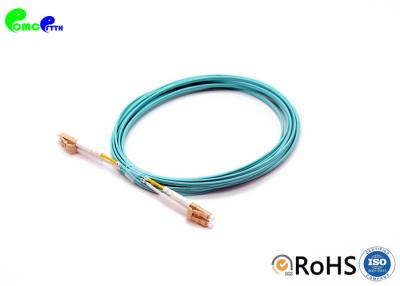 Cina Cavo LC - acqua della toppa della fibra OM4 del duplex 2m LSZH di CL 50/125μm 2.0mm Zipcord blu in vendita