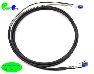 중국 LC UPC 7.0mm FTTA 프로젝트를 위한 G657A1 쌍신회로 섬유 헝겊 조각 케이블에 기갑 옥외 CPRI 섬유 접속 코드 LC UPC 판매용