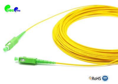 중국 2.0mm G657A SC APC 노란 색깔을 가진 광학적인 접속 코드 LSZH에 단순한 섬유 SC APC 판매용