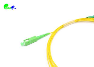 China palavra simples 9 de 1.2mm/125μm LC APC - amarelo do cabo de remendo OS2 da fibra ótica do SC APC G652D LSZH à venda