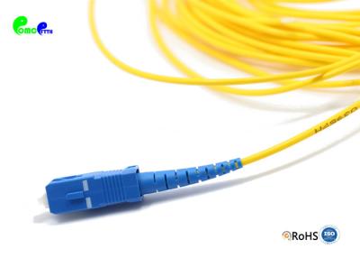 Cina 9 Sc semplice UPC - fibra del μm 10m 2.0mm di /125 dello Sc UPC - giallo ottico del cavo G657A1 LSZH della toppa per l'applicazione di CCTC e di CATV in vendita