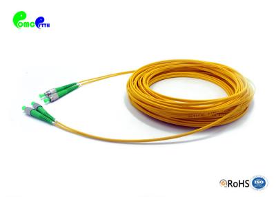 중국 단일 모드 쌍신회로 2.0mm FC APC - FC APC 안정되어 있는 낮은 진동 10 미터 광섬유 헝겊 조각 케이블 OS2 G657D 판매용