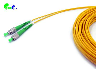 중국 단일 모드 쌍신회로 2.0mm FC APC - FC APC 안정되어 있는 낮은 진동 10 미터 광섬유 헝겊 조각 케이블 OS2 G657D 판매용