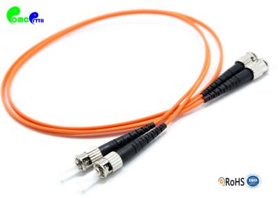China ST de OM2 50/125μm - fibra do ST - laranja ótica do PVC 10M do duplex 2.0mm do cabo do remendo à venda